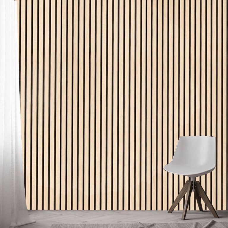 Natural Oak Slat Panels: Stylish and Soundproof